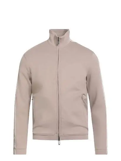 Emporio Armani Cotton-blend Zip-up Sweatshirt - Beige