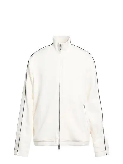 Emporio Armani Cotton-blend Zip-up Sweatshirt - White