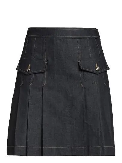 Farfetch Pleated Denim Button Skirt Pleated Stone Washed Denim