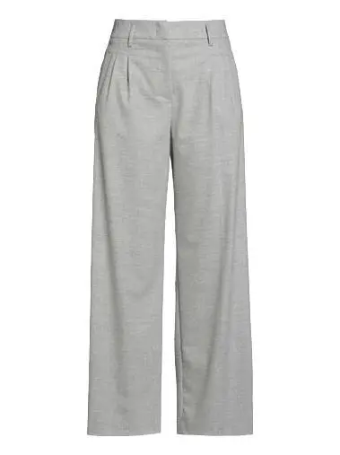 Peserico Wide Leg Flannel Pants With Appliqués - Grey