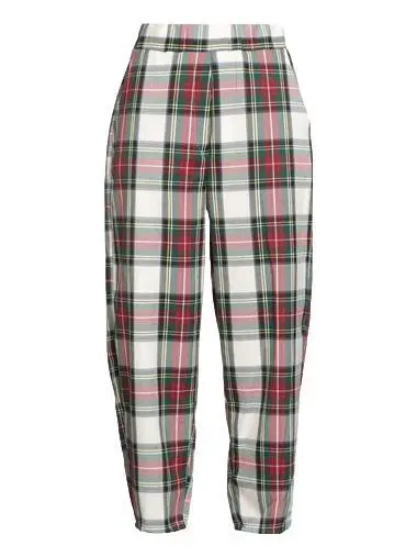 TENSIONE IN Tartan Tapered Pants - Green