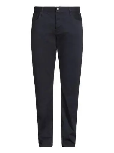 Armani Exchange Cotton Blend Straight-leg Trousers - Blue