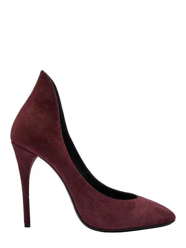 Alaïa Décoletté 110 Suede Pumps - Burgundy