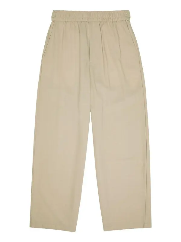 Ami Melange Wool Trousers - Off White