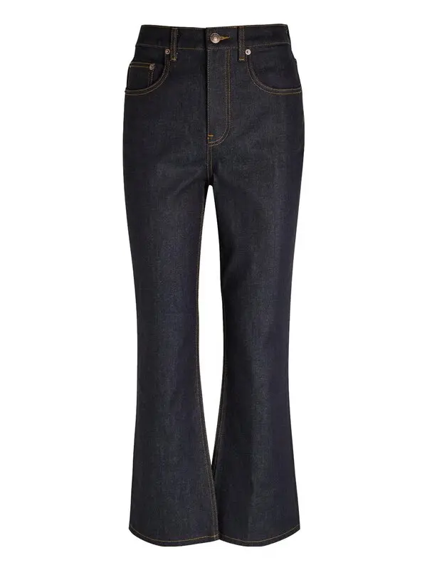 Tory Burch Cropped Flared-leg Jeans - Denim