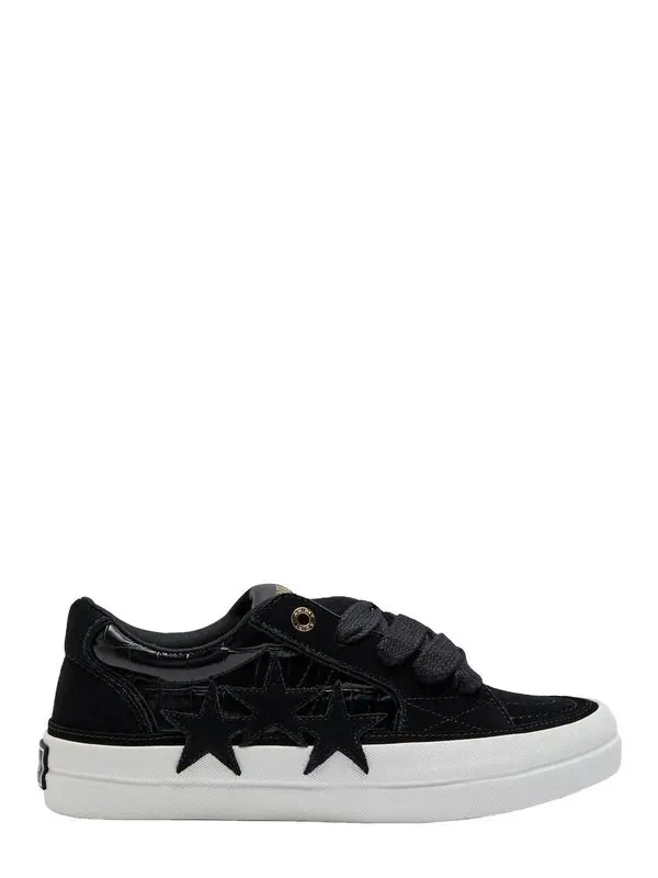 Amiri Sunset Skate Crocodile-effect Suede Sneakers - Black
