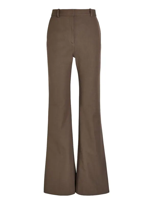 JOSEPH Tafira Flared-leg Trousers - Brown Light