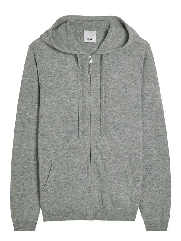 ALLUDE Hooded Wool-blend Jumper - Grey