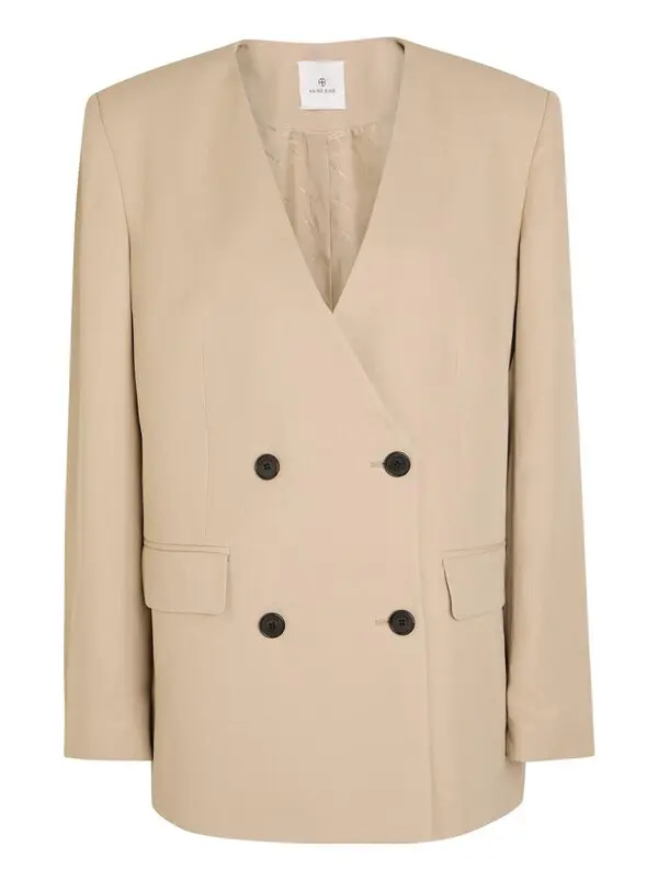ANINE BING Maron Woven Blazer - Tan