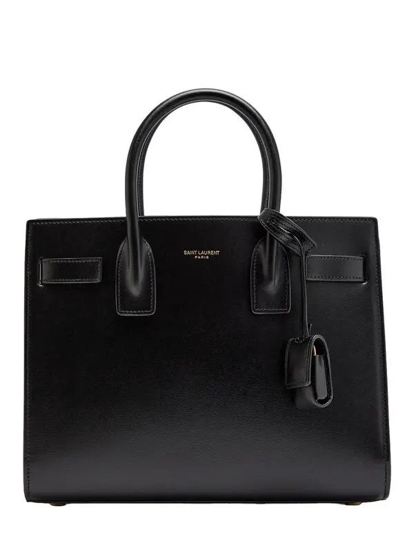 Saint Laurent Sac De Jour Mini Leather Top Handle Bag - Black