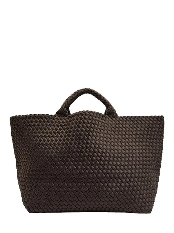NAGHEDI St Barths Large Woven Tote - Chocolate