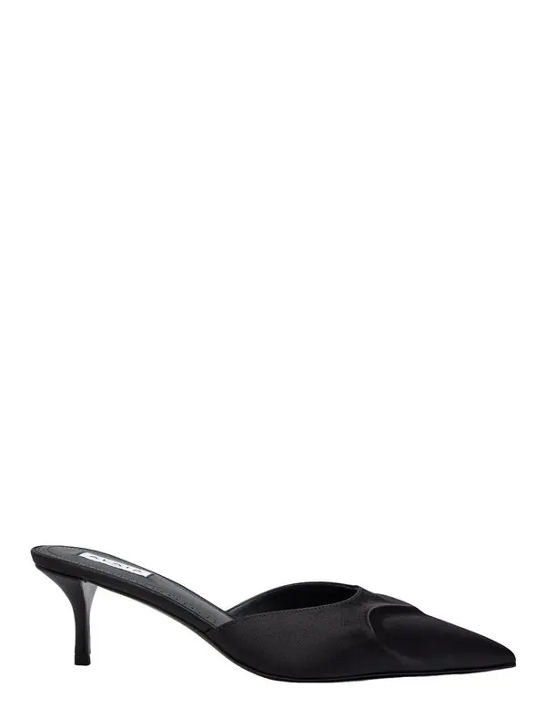 Alaïa Le Coeur 55 Satin Mules - Black