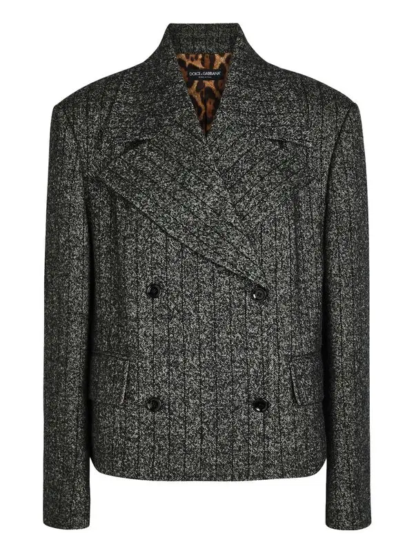 Dolce & Gabbana Wool-blend Blazer - Grey
