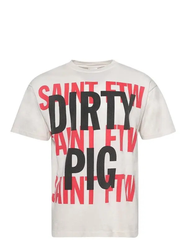 SAINT MXXXXXX Dirty Pig Short Sleeve Tee - White