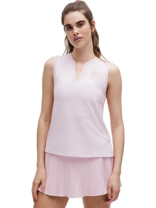 Lululemon V-neck Tennis Tank Top - Pink Organza/pink Haze