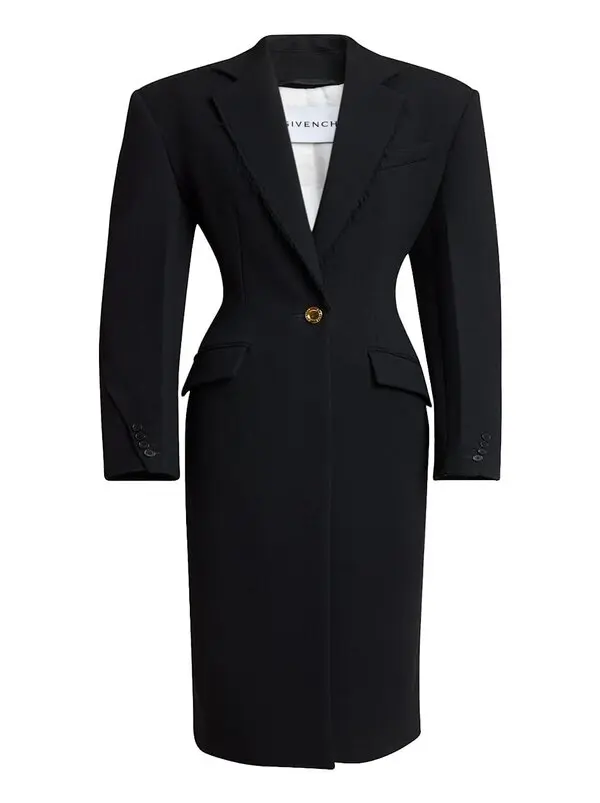 Givenchy Wool-blend Cocoon Coat - Black