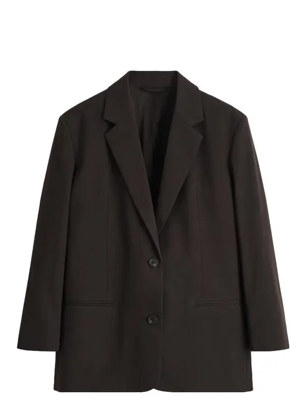 Cos Merino Wool-blend Blazer - Brown