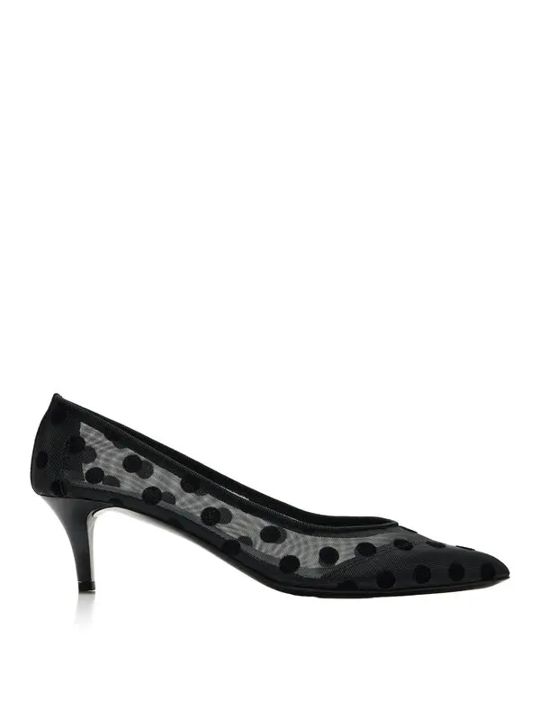 Isabel Marant Peleo Polka-dot Mesh Pumps - Black