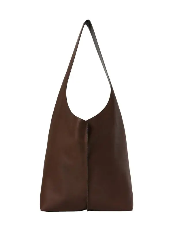 THE ROW Bindle Stitch Leather Handbag - Brown