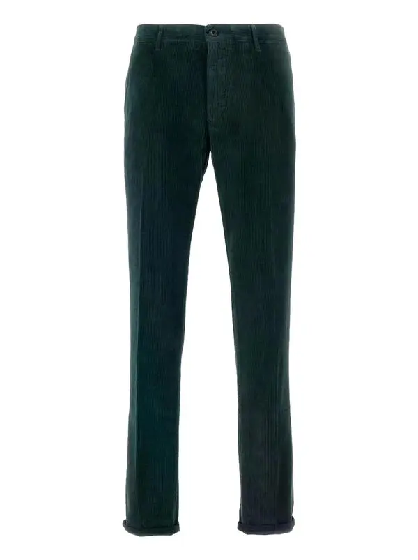 Incotex Corduroy Zip-fly Trousers - Green