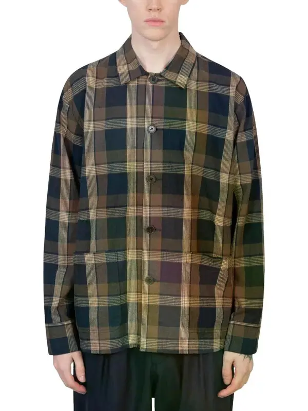Universal Works Checked Shirt - Brown