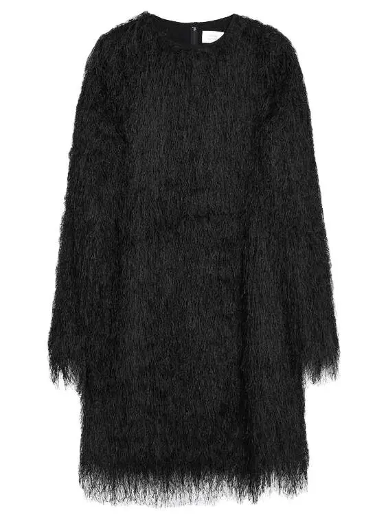 Loulou De Saison Tina Fringed Dress - Black