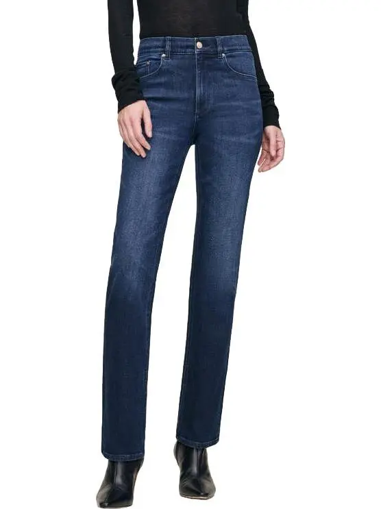 DL1961 Patti High-rise Straight Leg Jeans - Blue Cave