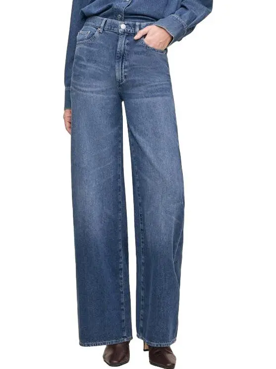 DL1961 Hepburn Aura High-rise Wide-leg Jeans - Del Ray