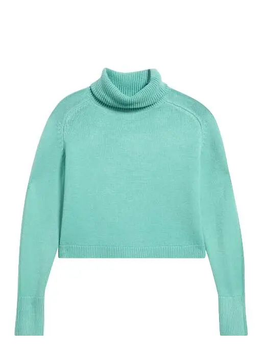 Deluc Pugliese Crop Turtleneck Sweater - Mint