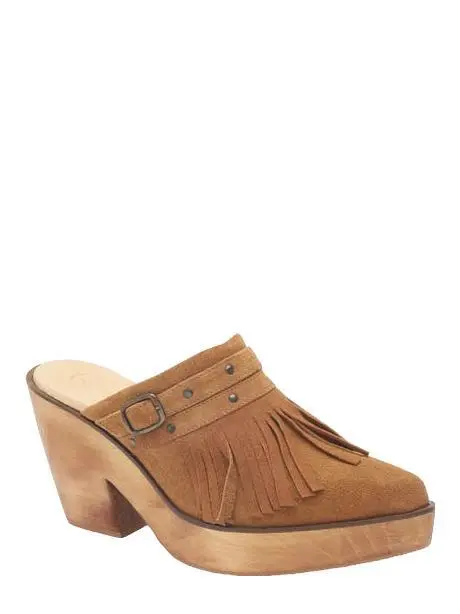 Cordani Pointed Toe Platform Mule - Cocoa Suede