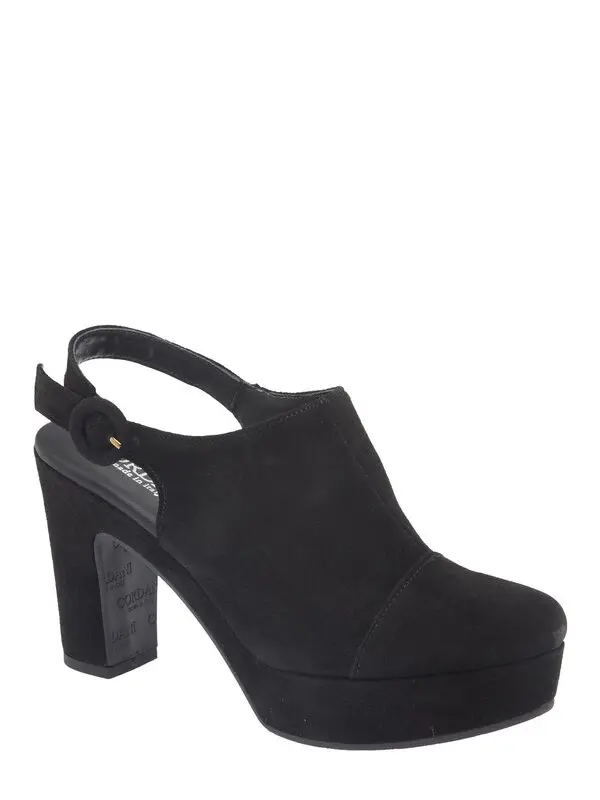 Cordani Tessa Block Heel Clog - Crosta Nero