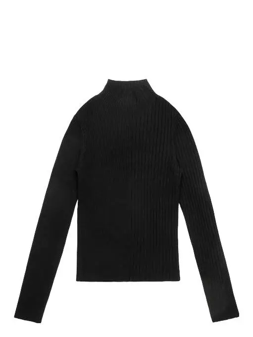 Deluc Funnel Neck Sweater - Black