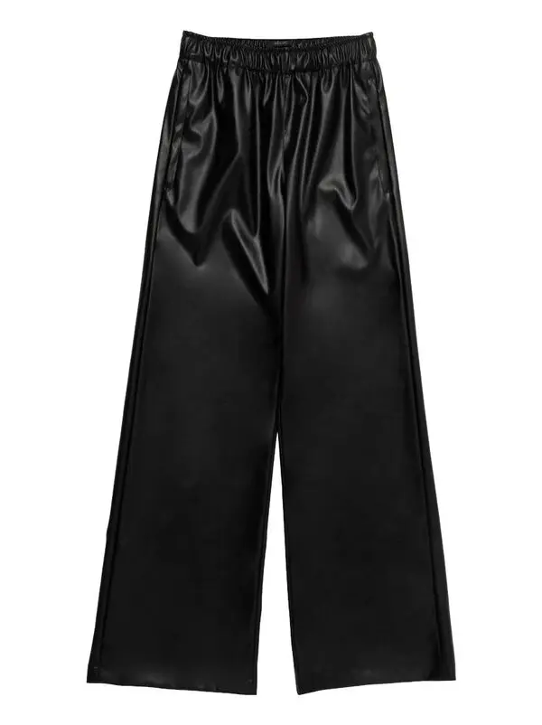 Deluc Dante Wide Leg Faux Leather Pants - Black