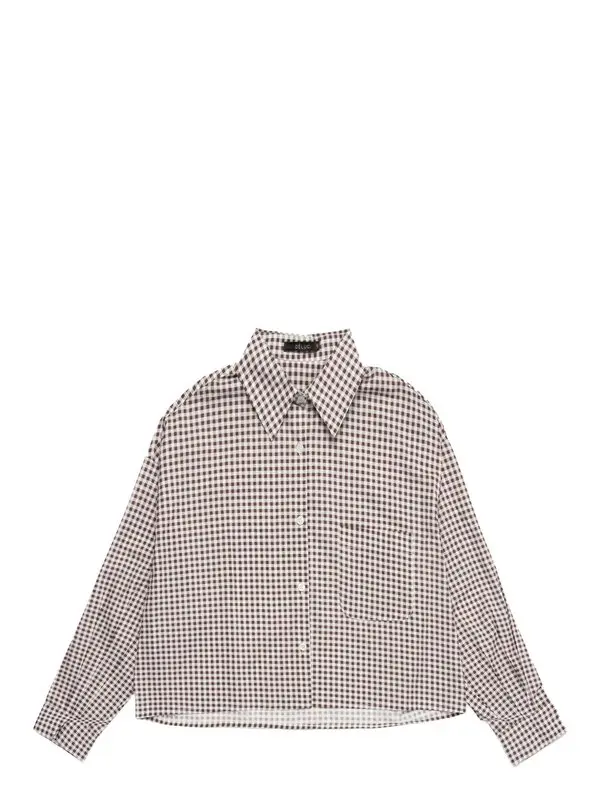 Deluc Lance Check Print Cotton Poplin Shirt - Vichy Burgundy