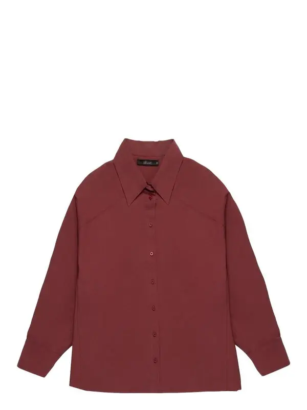 Deluc Oversize Cotton Poplin Shirt - Wine