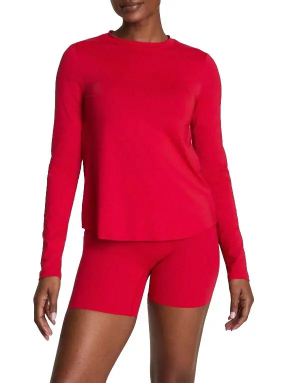 Spanx Get Moving Long Sleeve Top - Spanx Red