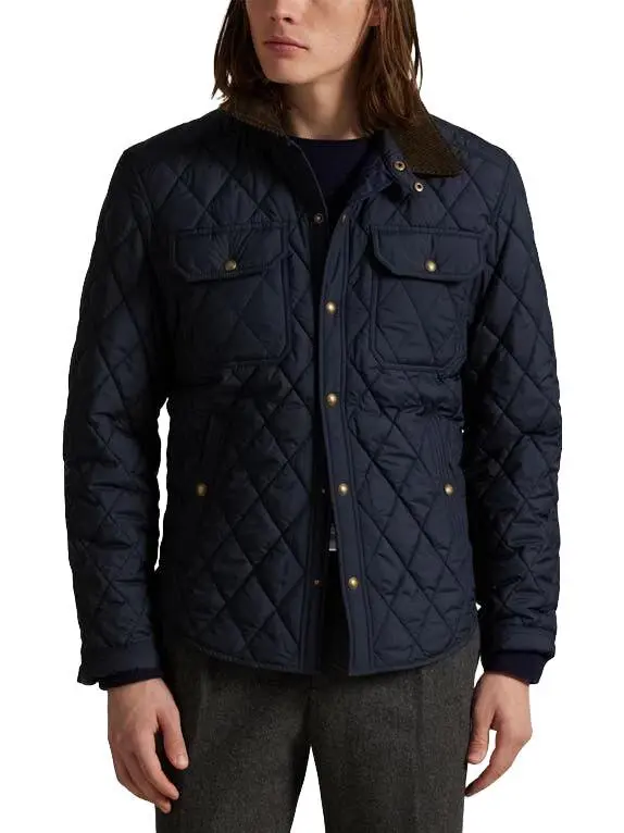 Ralph Lauren The Beaton Quilted Water-repellent Shirt Jacket - College Navy