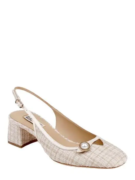 Badgley Mischka Veera Slingback Pumps - Cream Multi