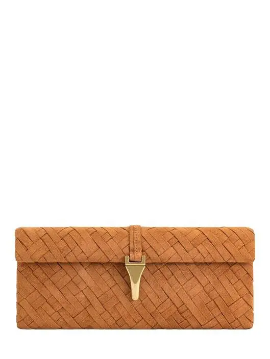 Jw Pei Zaria Woven Clutch - Brown
