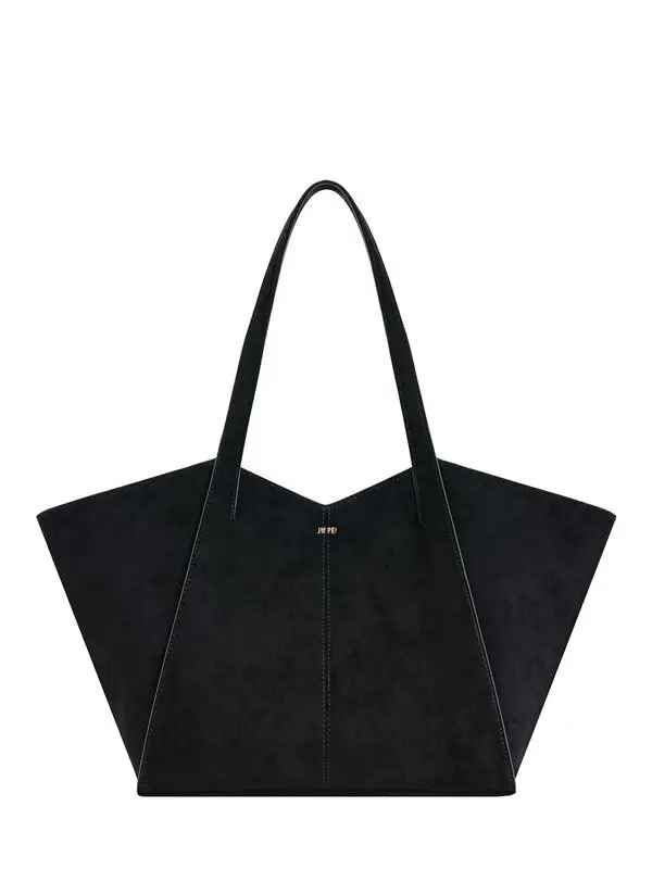 Jw Pei Large Kiana Faux Suede Tote - Black