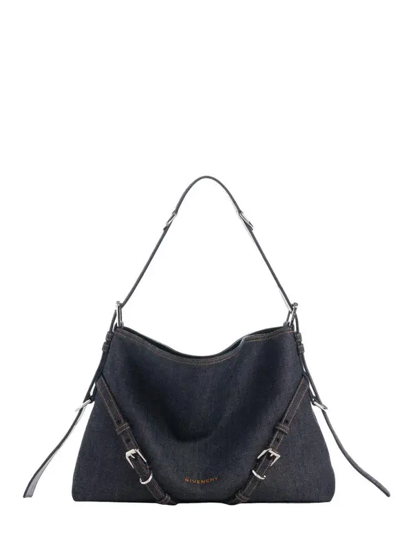 Givenchy Medium Voyou Denim Hobo Bag - Indigo Blue