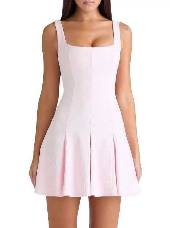 House Of Cb Amelie Paneled Minidress - Ballerina Pink