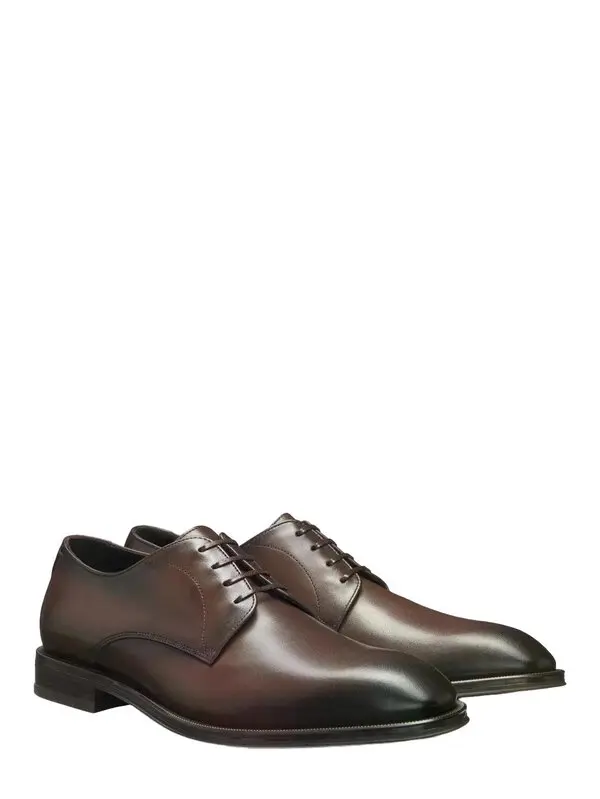 Hugo Boss Leather Derby Shoes - Brown