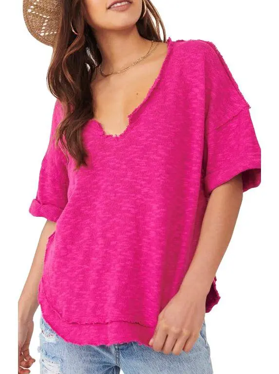 Free People North Star T-shirt - Fuchsia Fantastic
