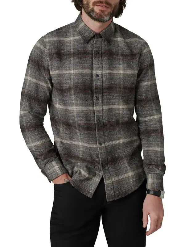 Joe's Jeans Oliver Plaid Flannel Button-up Shirt - Ombre Plaid