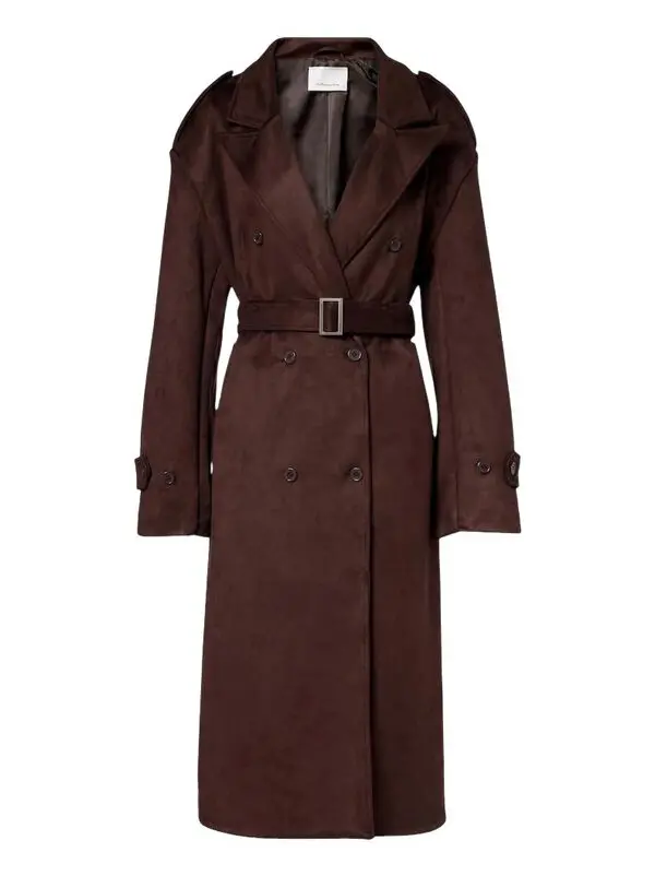THE FRANKIE SHOP Pembroke Trench Coat - Brown