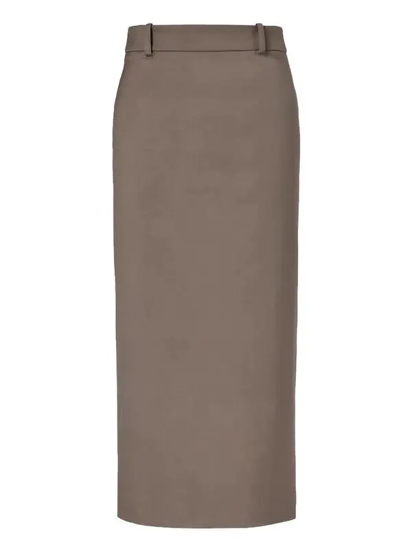 THE FRANKIE SHOP Alrose Midi Skirt - Brown