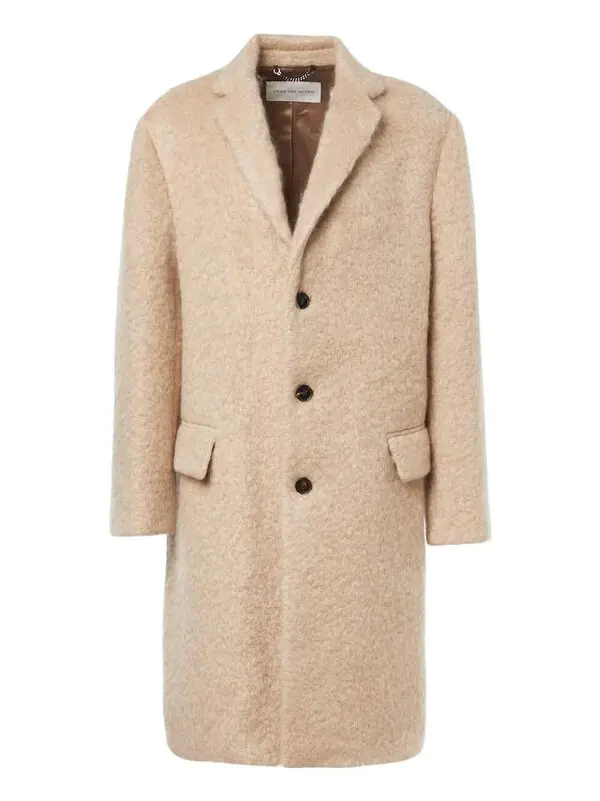 Dries Van Noten Mohair And Wool Coat - Beige