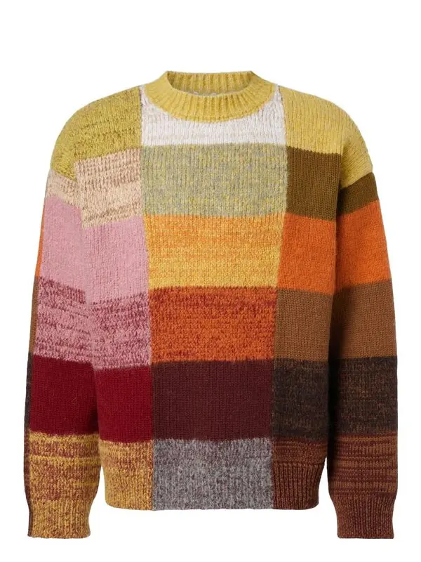 Dries Van Noten Wool-blend Crewneck Sweater - Multicoloured