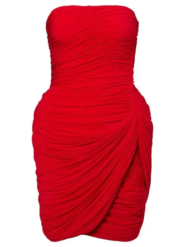 Magda Butrym Ruched Mini Dress - Red
